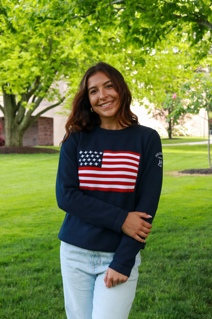 Holebrook USA Flag Sweater - Navy